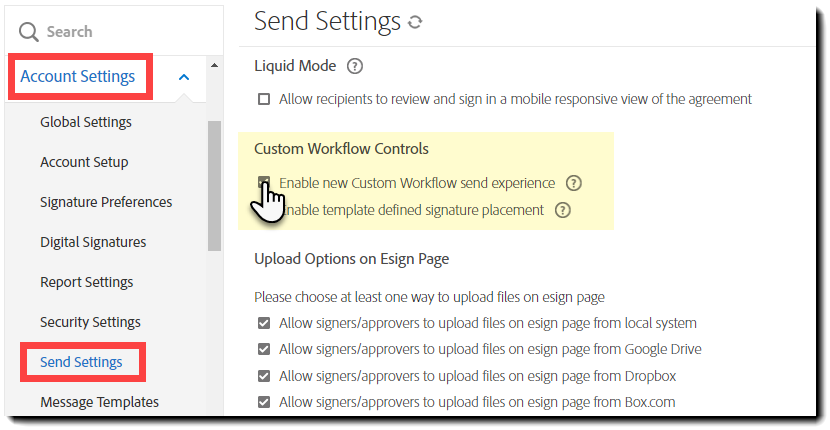 Configure custom workflows